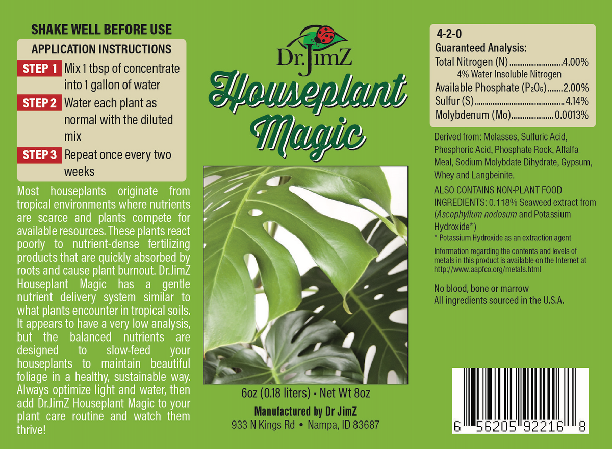 Houseplant Fertilizer - Premium Liquid Plant Food - Dr. JimZ